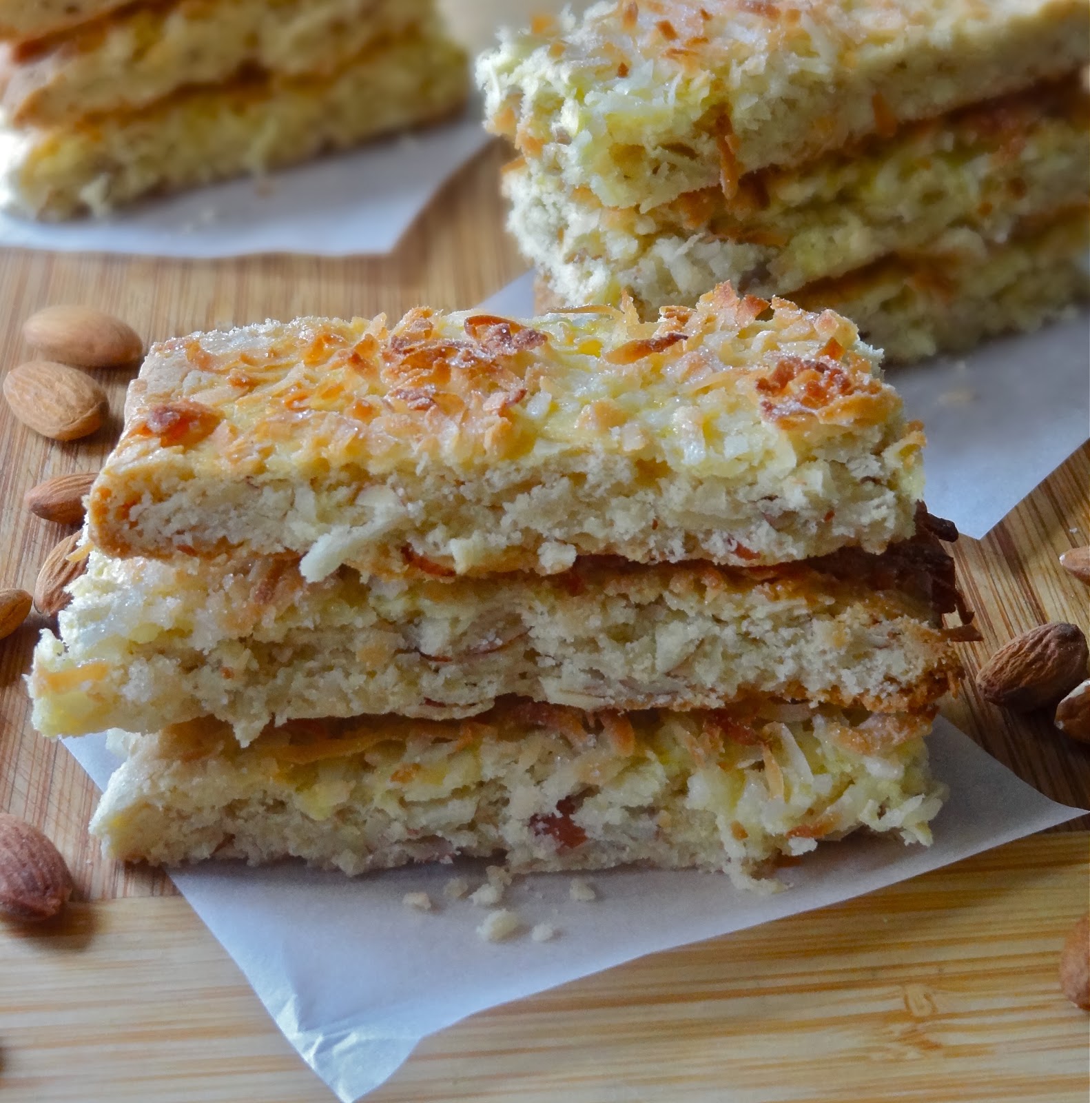 Coconut almond shortbread