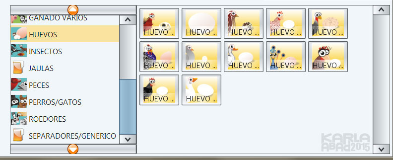 Botones para una terminal punto de venta