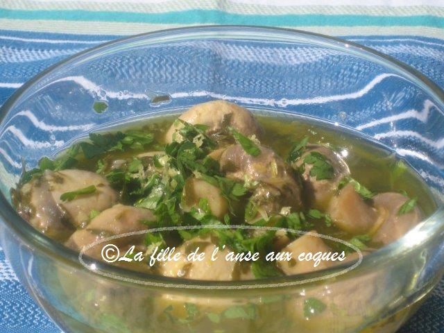 La fille de l'anse aux coques: CHAMPIGNONS À LA GRECQUE (MANITARIA)