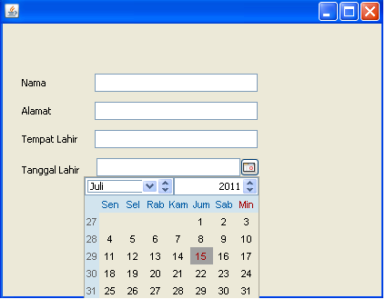 Dhafiq Sagara: How to use JCalendar in Netbeans | Tutorial: Java PHP C++ HTML AJAX | Source Code ...