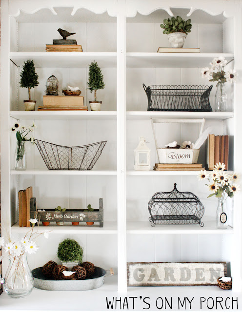 My Porch Prints: How To Decorate A Bookshelf For Spring