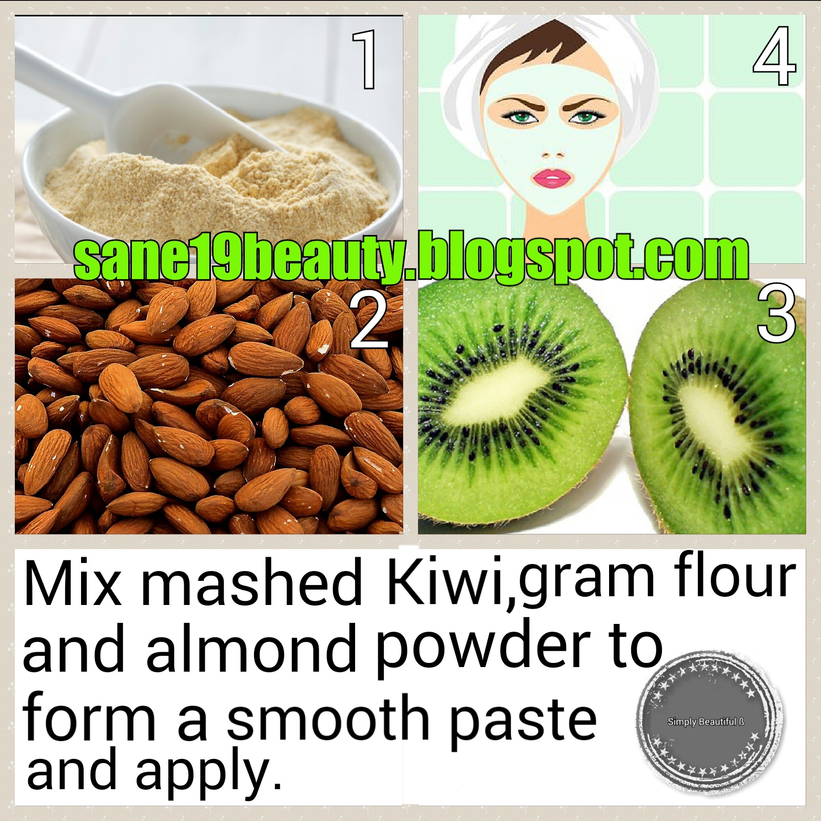 Face Packs Of Kiwifruit For Gorgeous Skin.