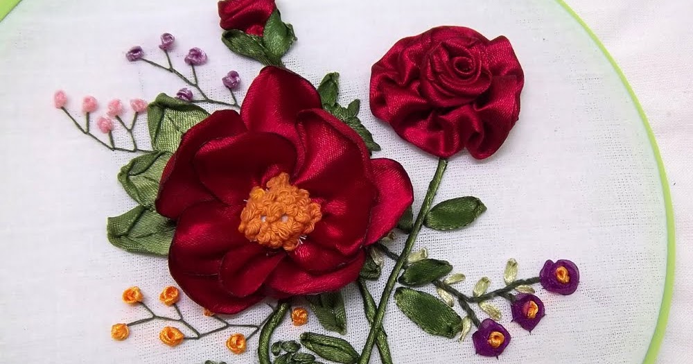Roses Ribbon Embroidery ~ Nimble Fingers Zone
