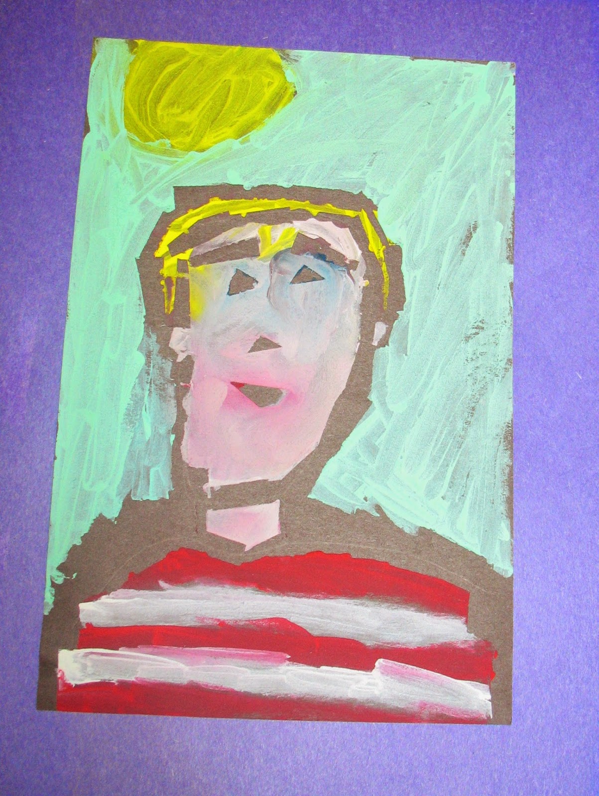 artsprouts: Tape Resist Self -Portrait