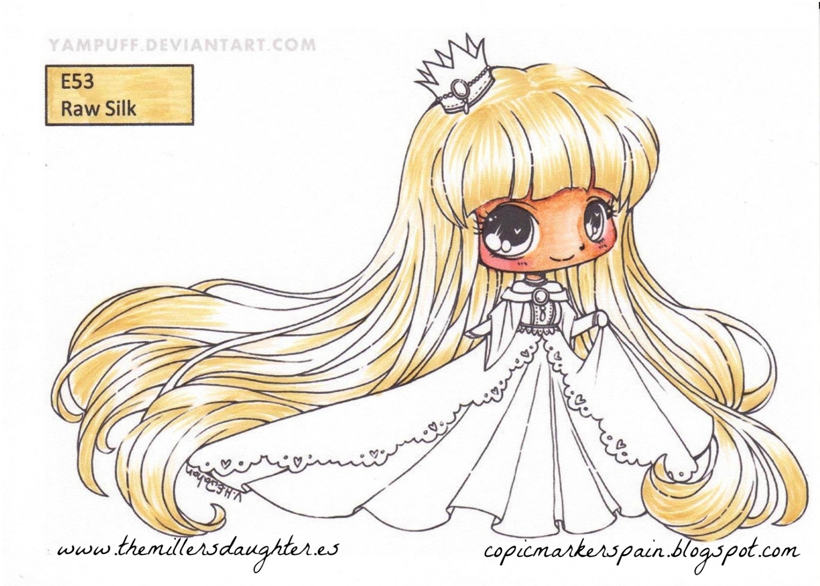 Copic Marker España: Tutorial - Cabellos largos y lisos