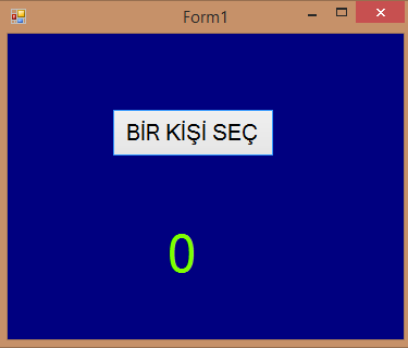 RASTGELE BİR KİŞİ SEÇME PROGRAMI « C# UYGULAMALARI