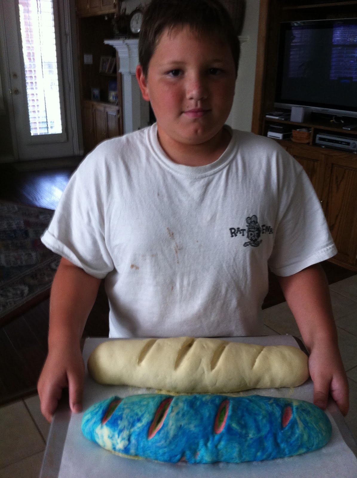 Kitty's Kozy Kitchen: Rainbow Bread (Italian Feather Bread)