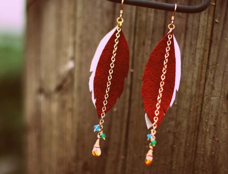 a bit of sunshine: Prairie Feather Necklace