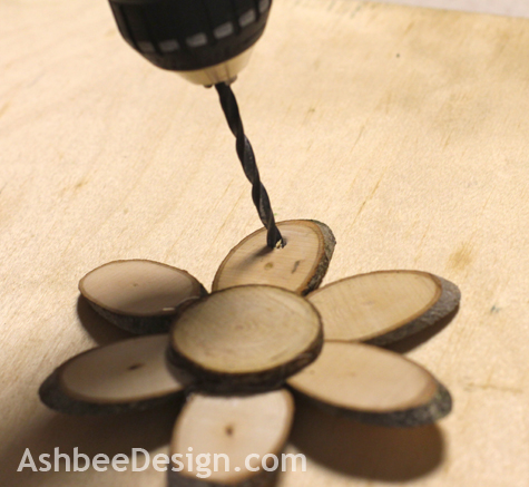 Ashbee Design: Wood Slice Flowers • DIY