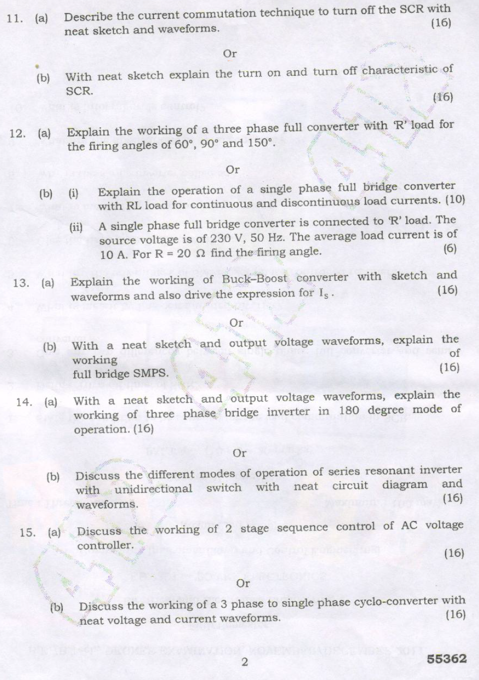 EE2301 Power Electronics Nov Dec 2011 Question Paper - University ...