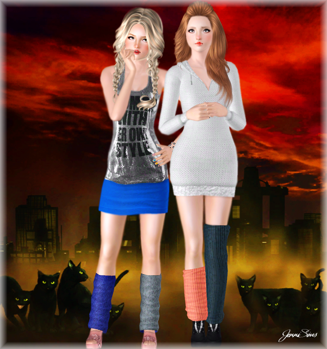 Downloads sims 3:Accessory Leg Warmers recolorable | JenniSims