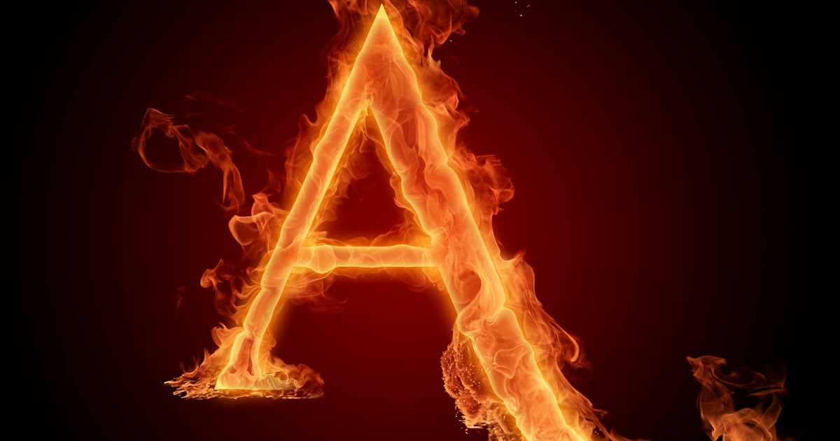 Wallpaper Gaya Unik Huruf A sampai Z dengan Elemen Api | iniwallpaperkami