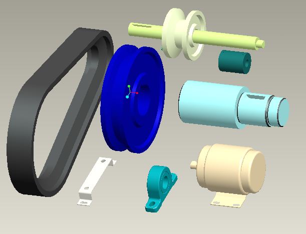 Pro Design Models - PDM: Assembly Design - Pulley Assembly