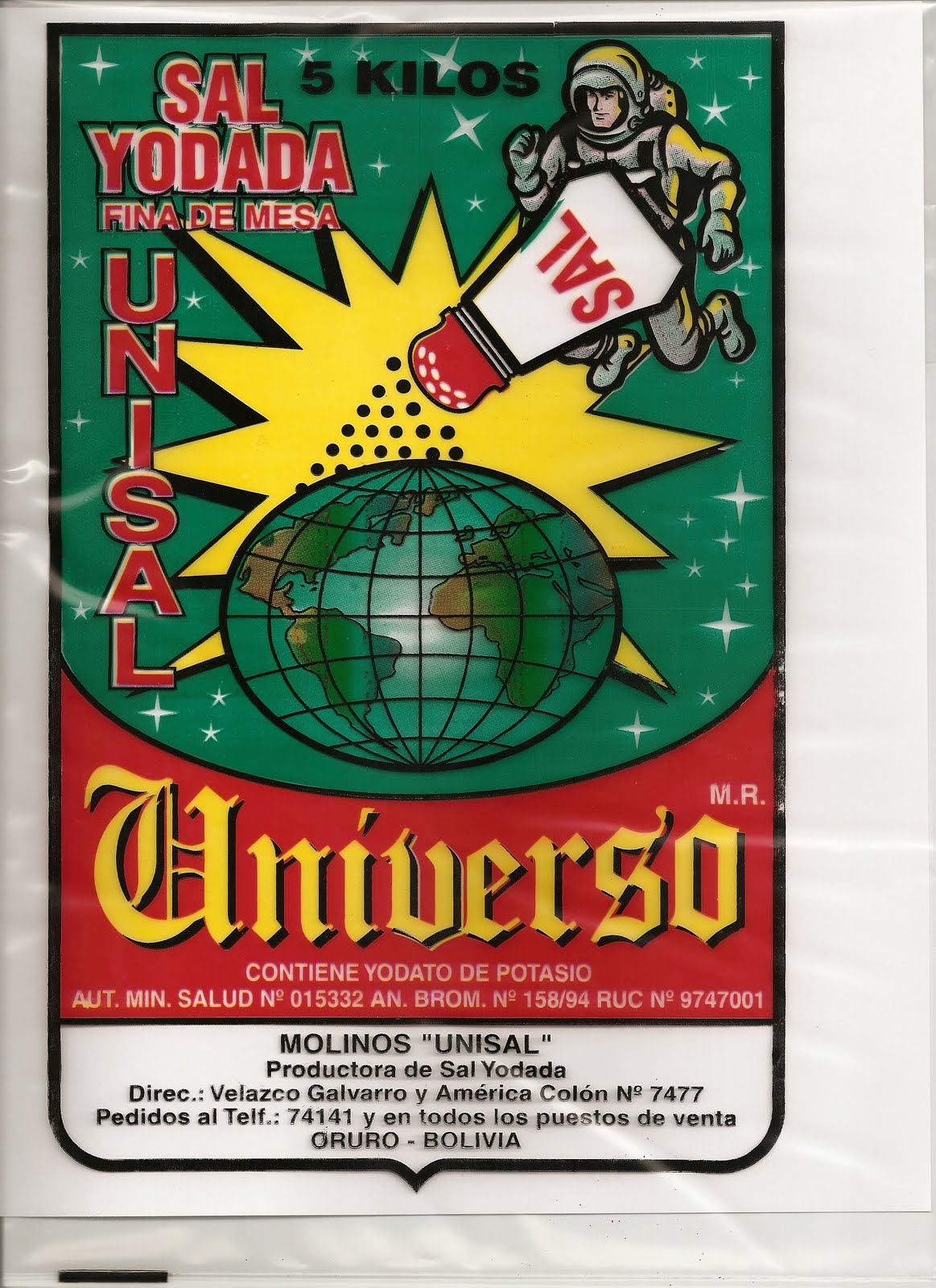 Sal yodada en Bolivia: UNISAL: PRODUCTO: LA SAL YODADA DESHIDRATADA ...