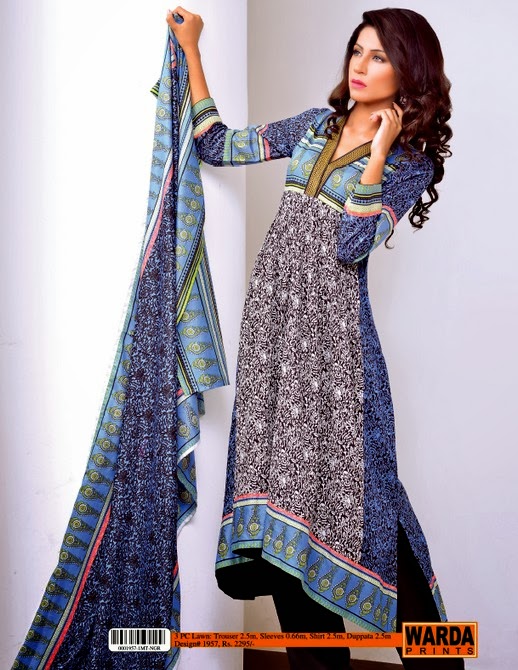 2- PC & 3-PC Lawn Dresses by Warda | Warda Lawn Collection 2014 ~ She9 ...