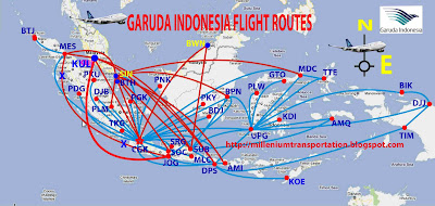 civil aviation: Garuda Indonesia Route Map