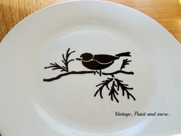 How to Stencil a Plate | Vintage, Paint and more...