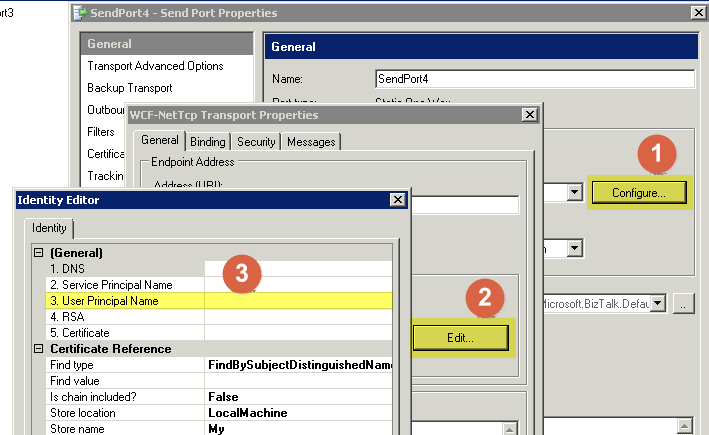 AX Bytes: A call to SSPI failed, AX-BizTalk WCF service