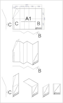 Sheet folding A3 , A2, A1 and A0
