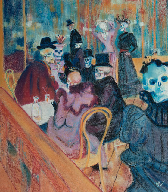 Oh, by the way...: BEAUTY: Painting for Halloween--Marie Marfia