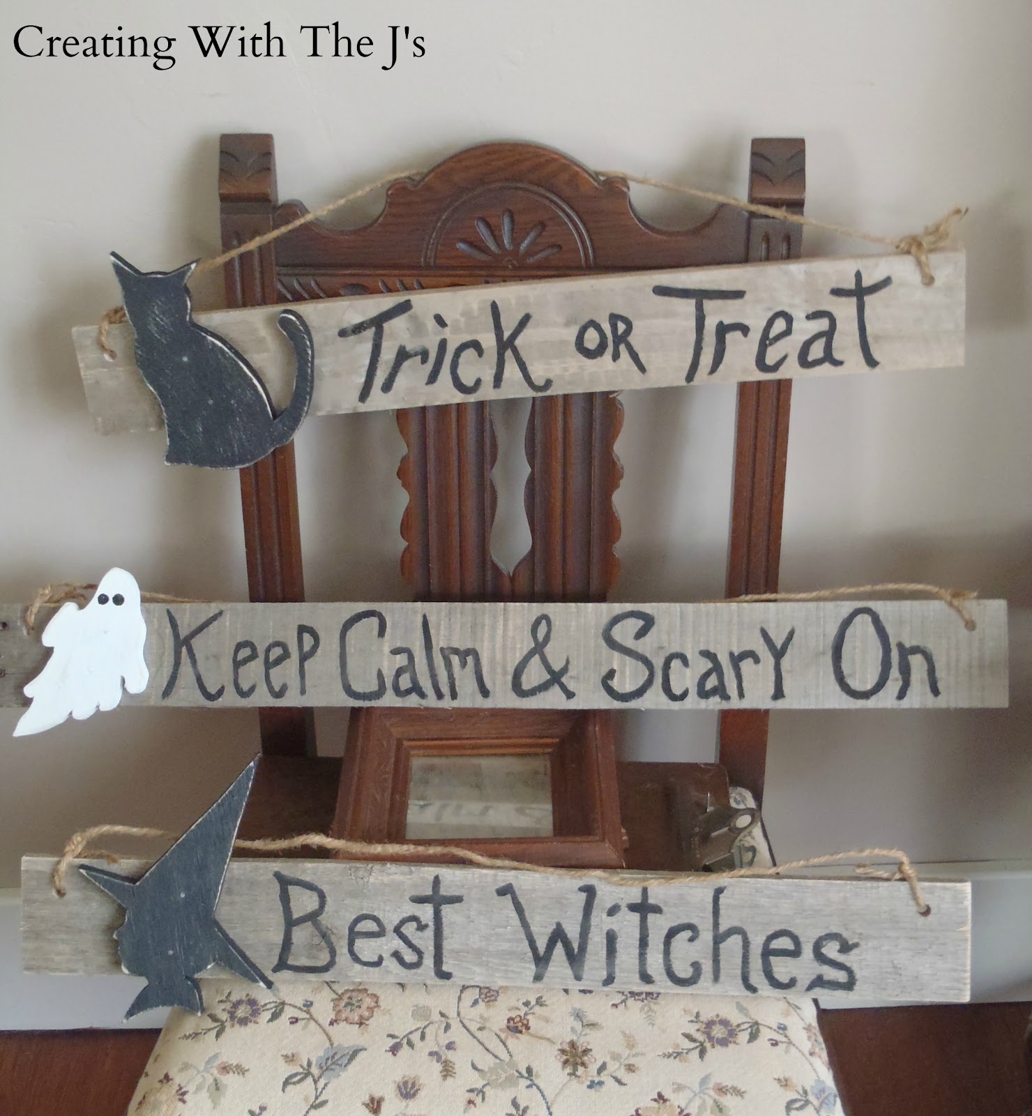 Creating With The J's: Wooden Halloween Signs