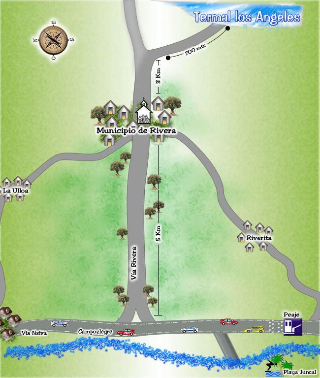 Parque Ecoturístico el Edén : Como llegar a Rivera-Huila