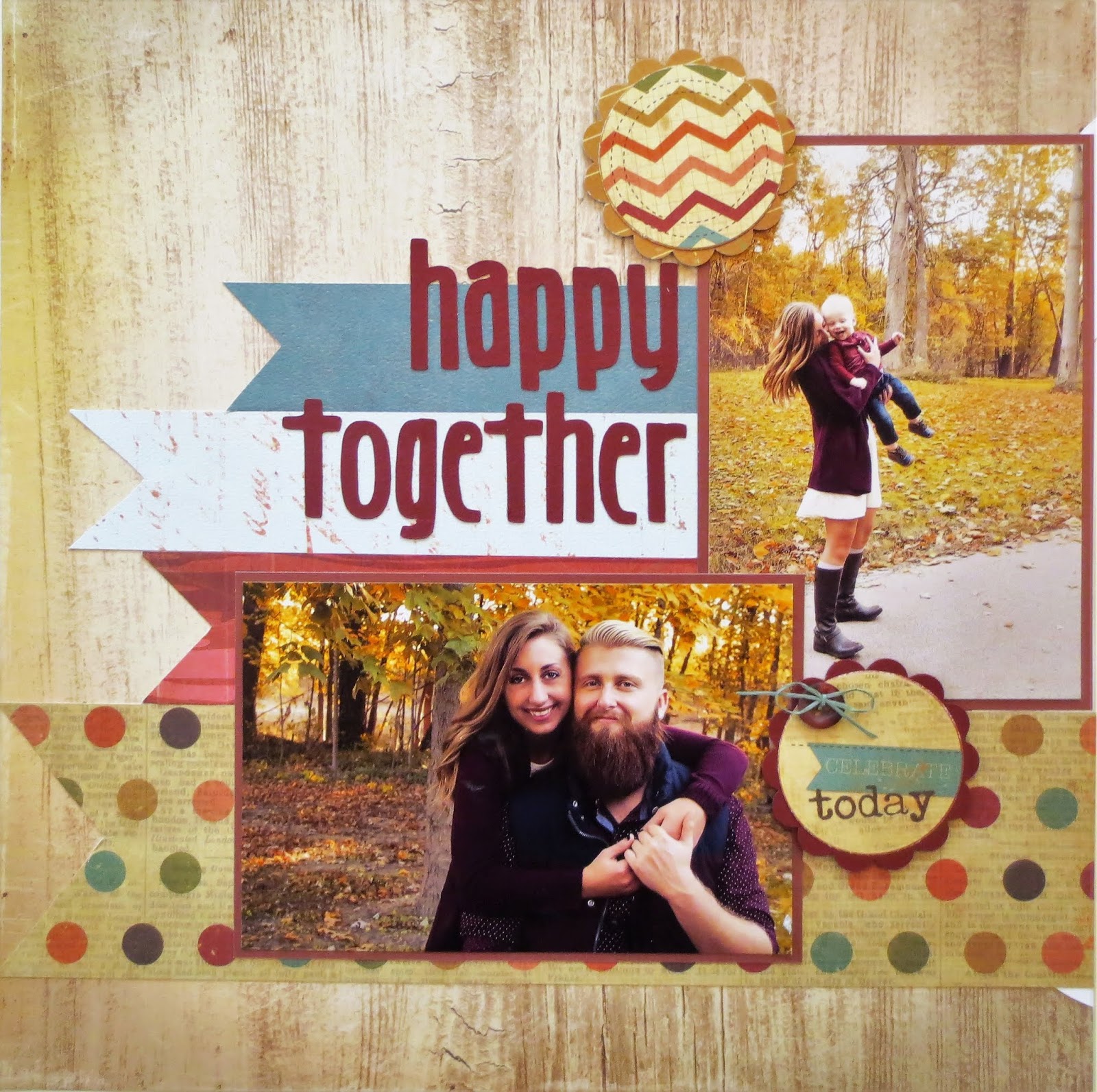 Random Memories: Two Page Scrapbook Layout - "Happy Together"