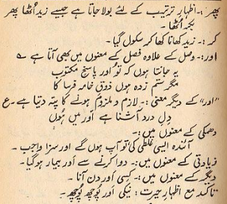 Urdu grammar online: haroof-e-ataf