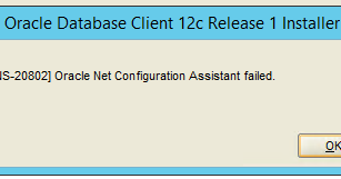 Living and breathing the world of Microsoft: INS-20802 Oracle Net Configuration Assistant failed