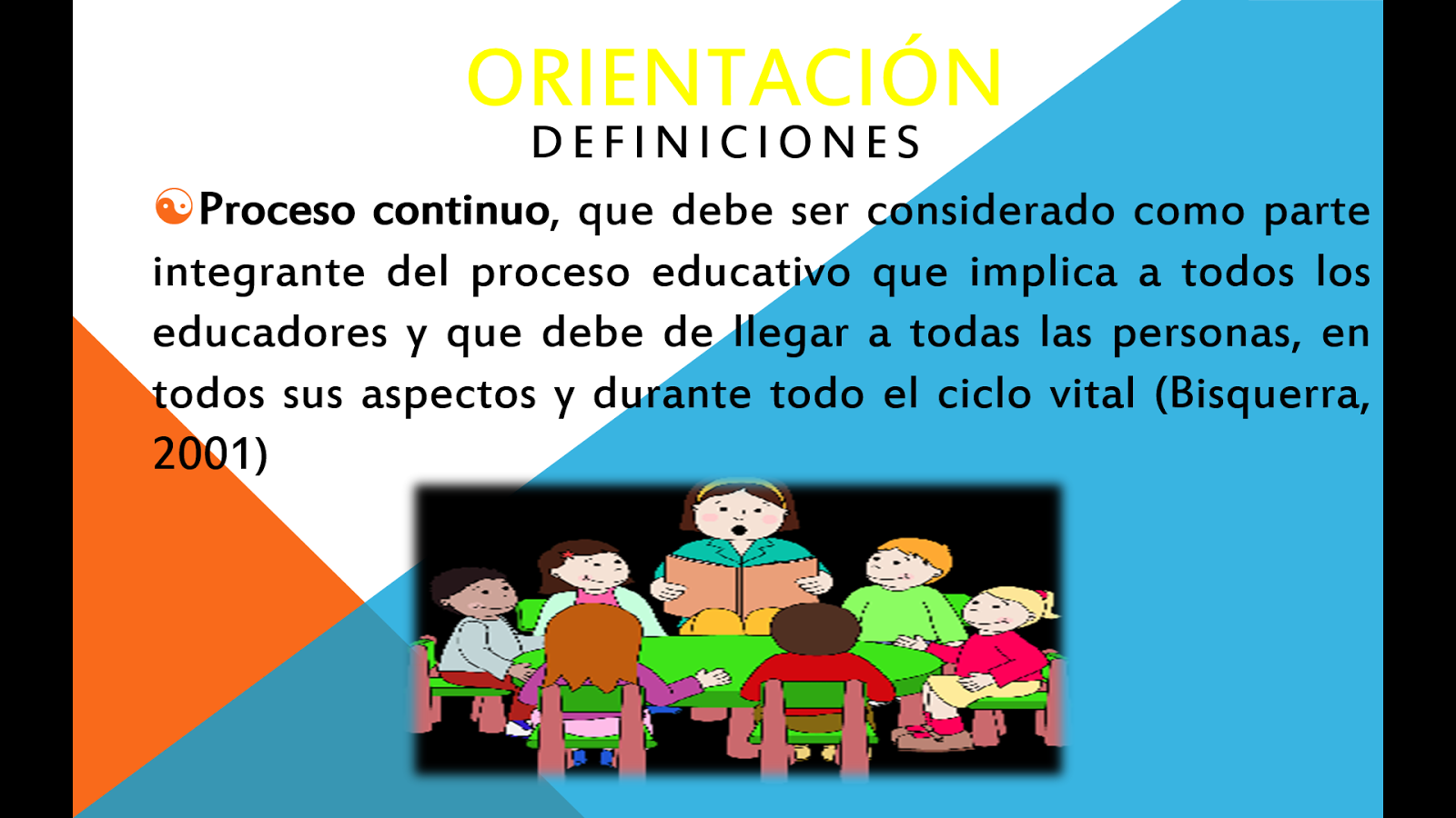 ORIENTACIÓN EDUCATIVA PREESCOLAR: DIAPOSITIVA DE LA ORIENTACIÓN EDUCATIVA