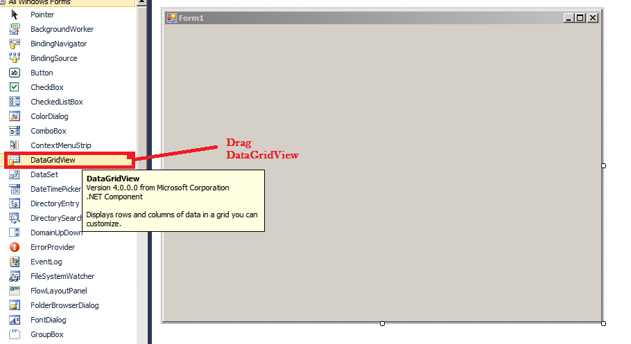 Display Data In Datagridview C Sharepoint