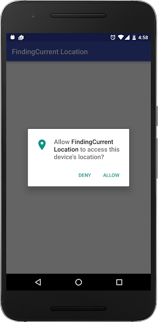 Finding Current Location Example using Android Studio with Android 6.0 Runtime Permissions ...
