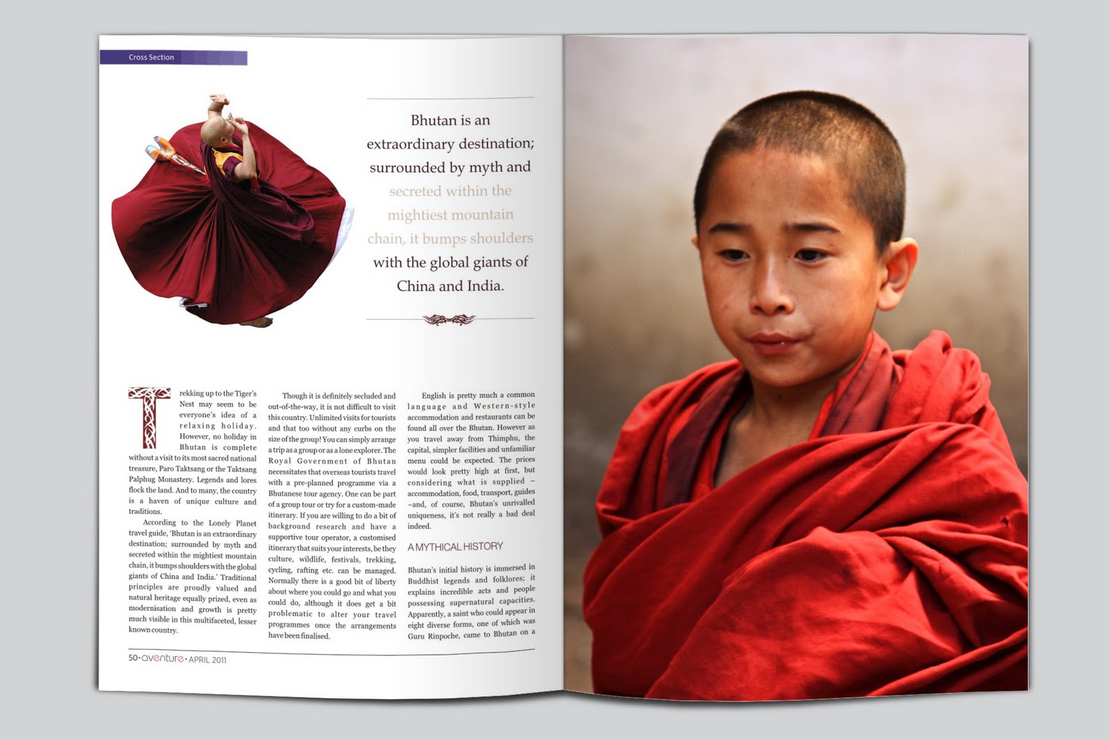 Shoelace Designs: Magazine Layout - Travel Bhutan
