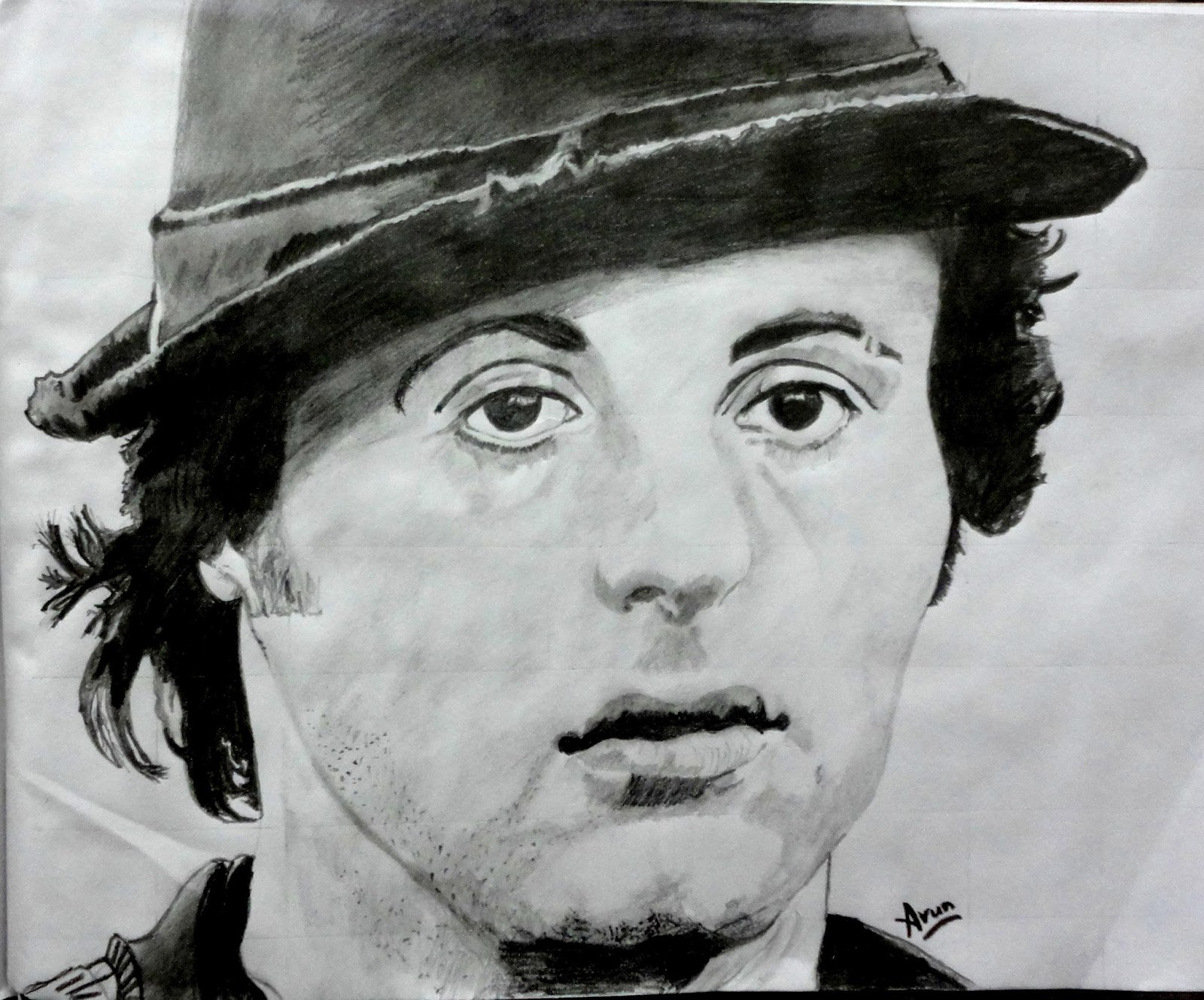 Pencil World: Pencil Sketching - Portrait - Sylvester Stallone / Rocky ...