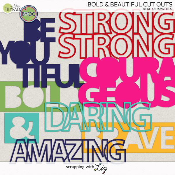 July BOYC: Paper Pieces and Bold and Beautiful Templates and Word-Art ...