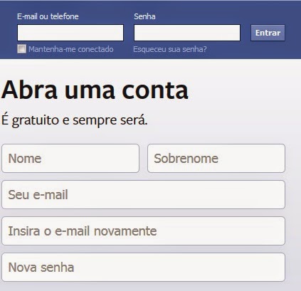 VOCÊ DESEJA ENTRAR NO FACEBOOK?