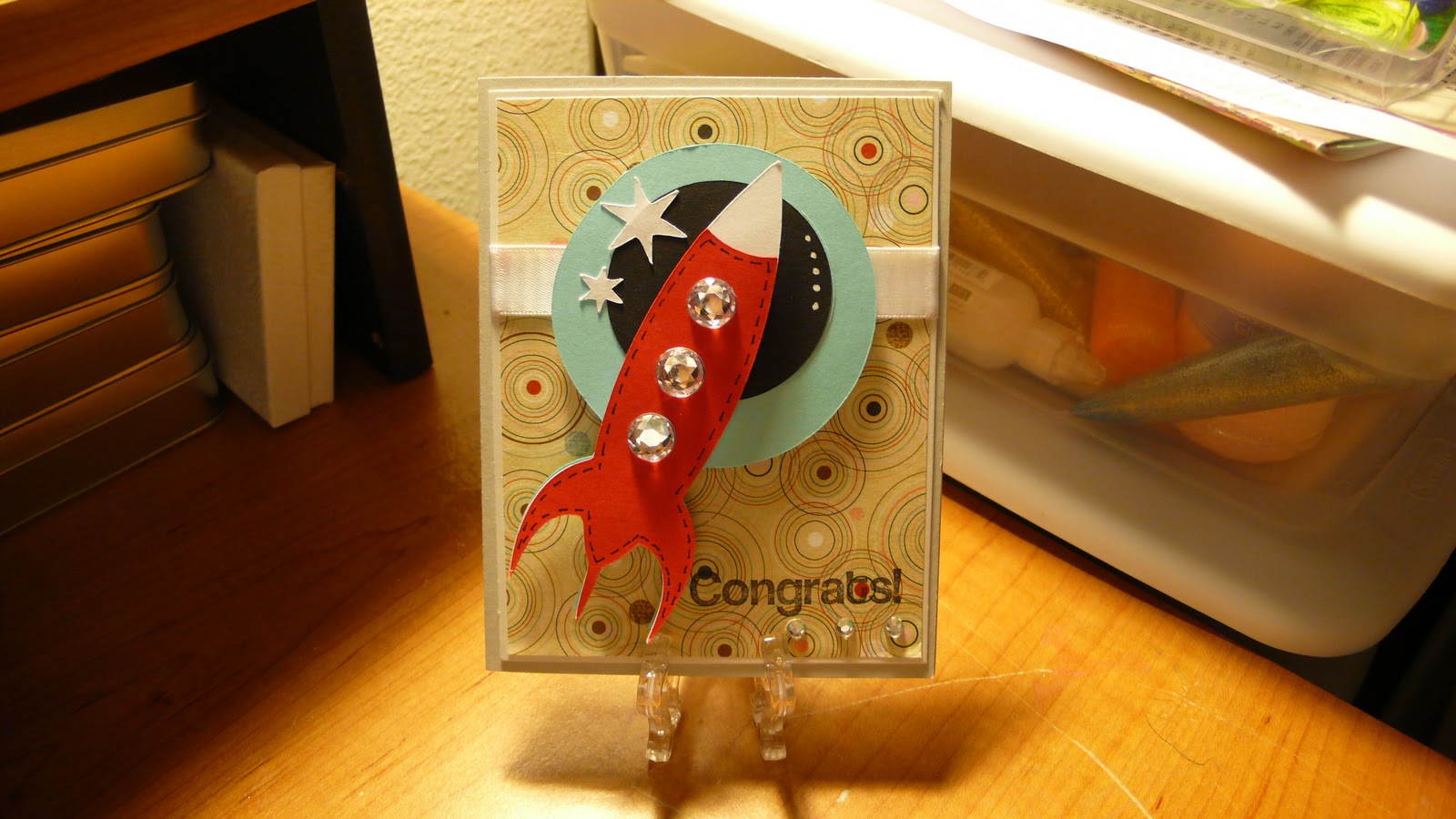 Kelly's Memory Craft: Rocket Congrats Card