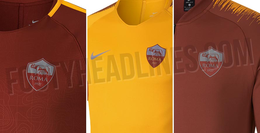 Nike AS Roma 18-19 Champions League Training + Pre-Match Shirts ...