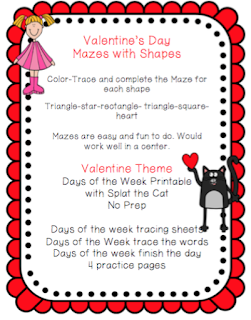 Valentine Bundle 2 ~ Preschool Printables