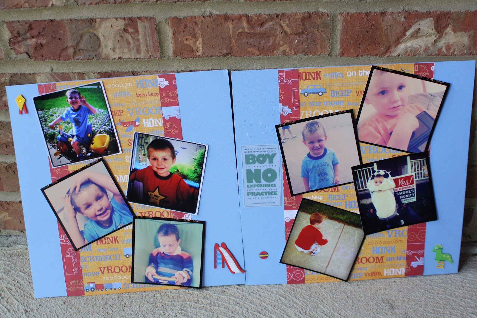 See Christina Scrapbook and More : growing up boy {a scrapbook layout}