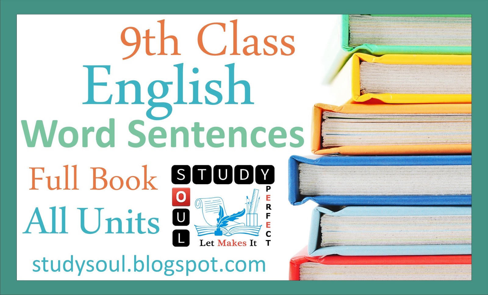9th English Full Book Word Sentences