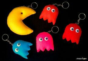 Pacman em feltro- moldes do jogo come-come Grátis - Feltro e moldes ...