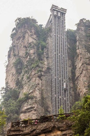 Highest outdoor elevator in the world China(bailong elevator ...