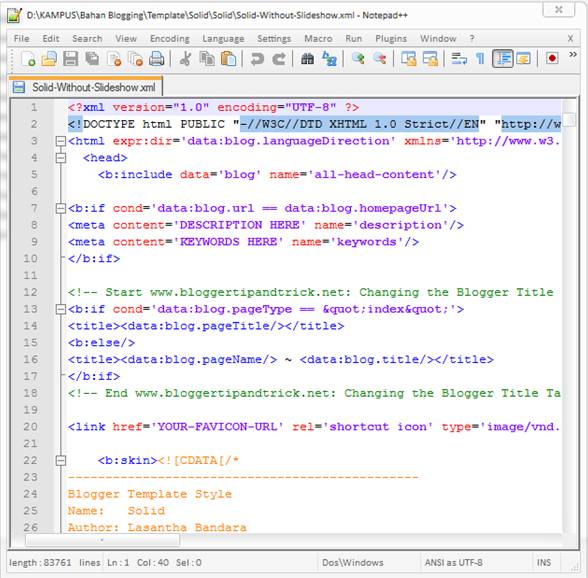 Notepad++ Software Untuk Mengedit Source Code Programming | Coretan