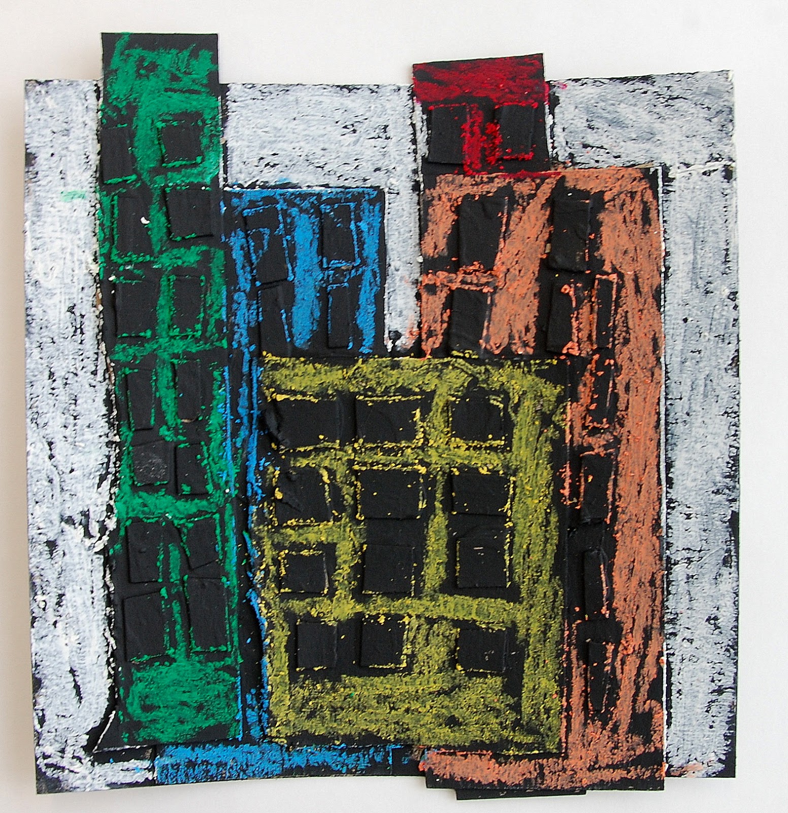 The New Hope Art Gallery: Middle School Art: Mixed Media Cityscapes