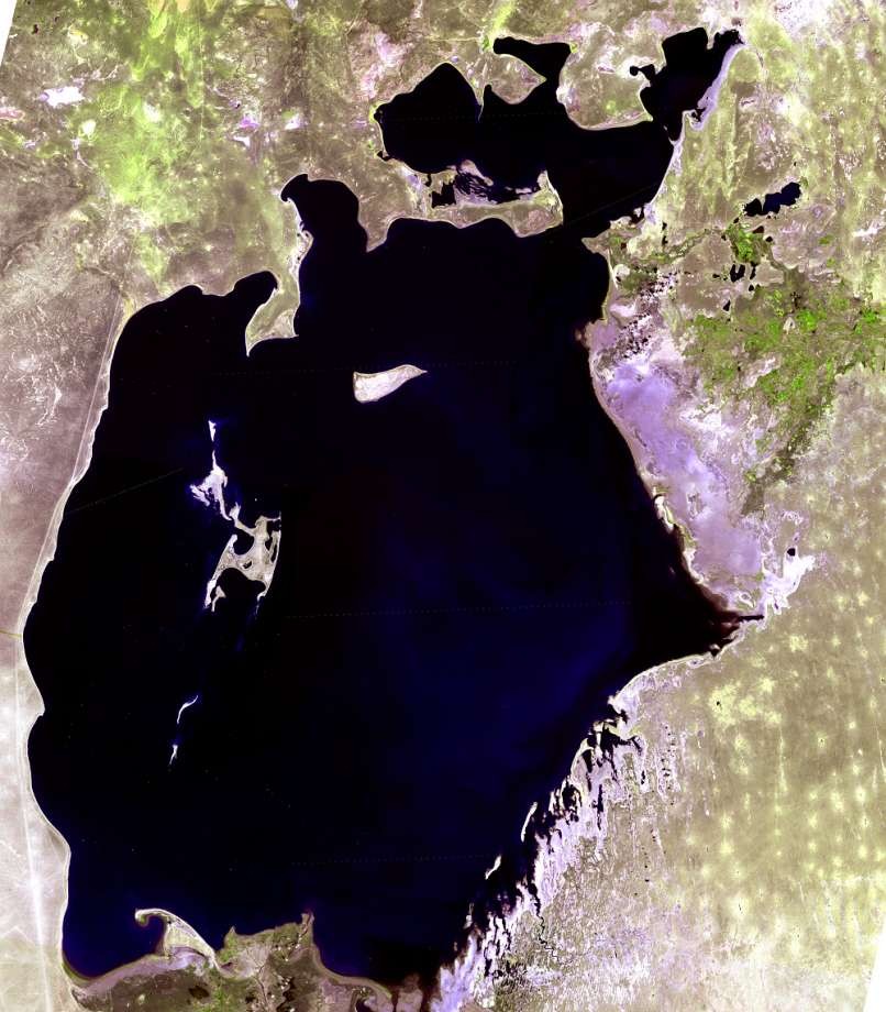 Mengejutkan, Inilah Potret Danau Aral Yang Mengering Diabadikan NASA