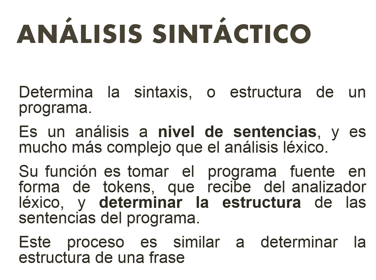 Compiladores e interpretes: Clase 8 - Analisis_Sintactico