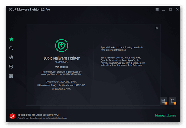 IObit Malware Fighter Pro v5.2.0.3996 + License - loại bỏ phần mềm độc ...
