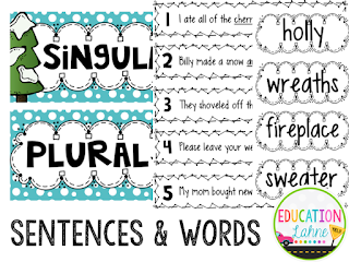 Singular and Plural Nouns Sort {Winter Themed} - Education Lahne