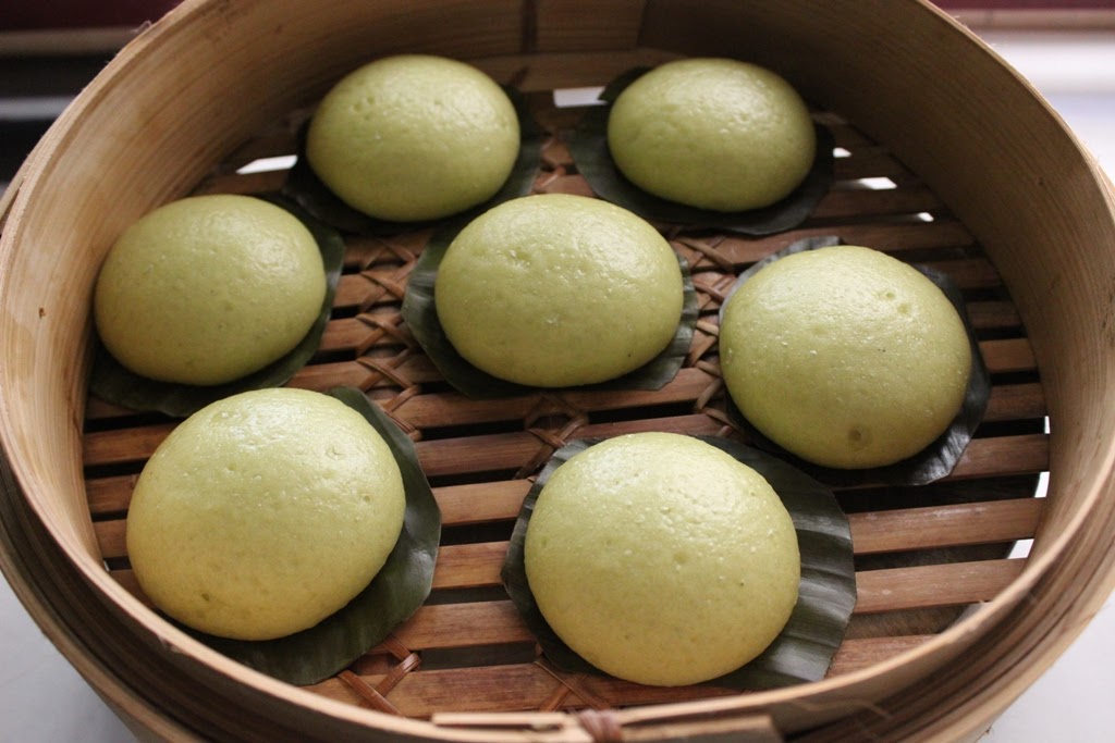 Amiliaya Recipe: “Pandan” glutinous rice bun ( xi ban ) 香兰喜粄